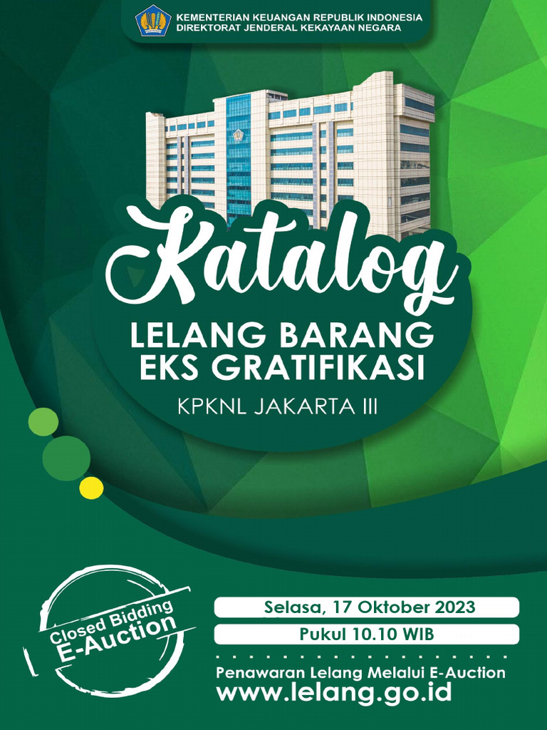 Syarat Lelang e-Auction Barang Gratifikasi | PDF