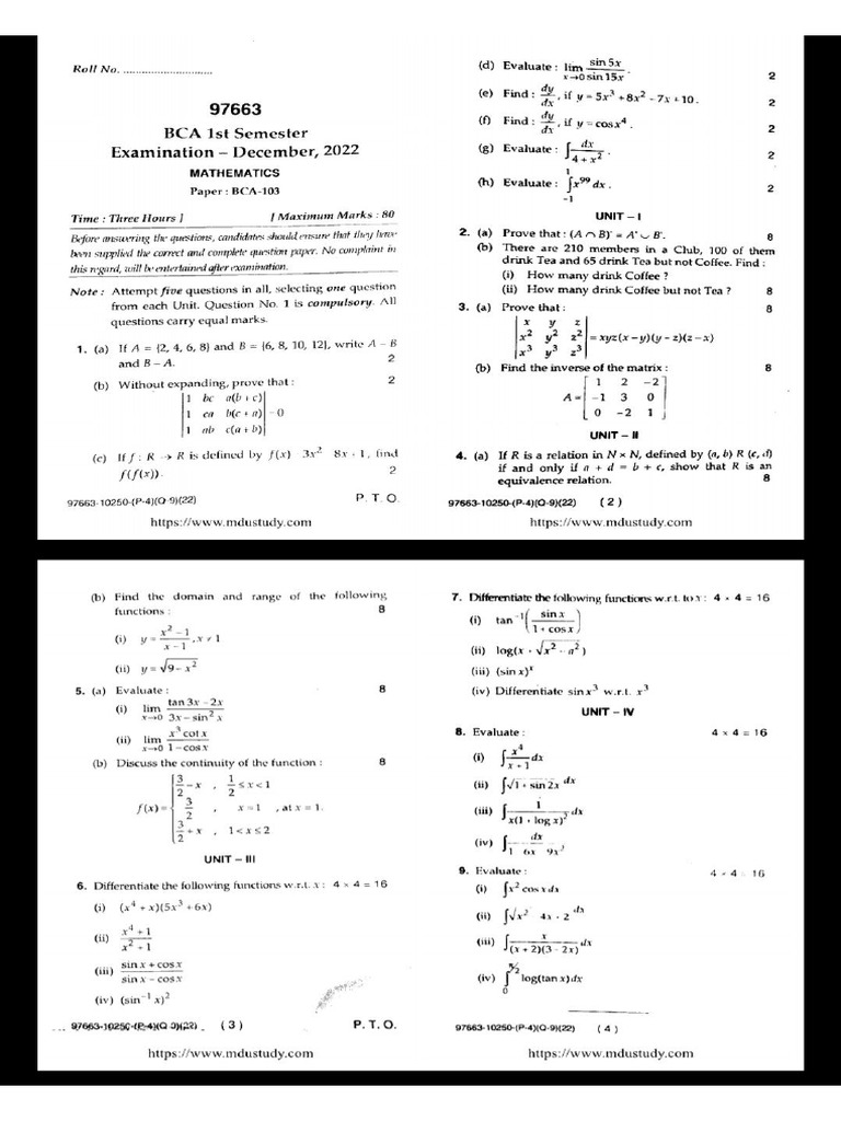 Maths Previous Year | PDF
