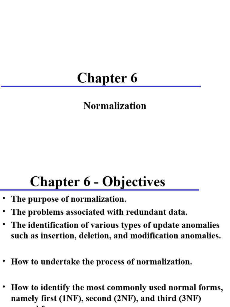 Normalization Slide | PDF | Relational Database | Databases