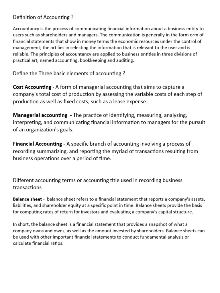 Key Accounting Concepts Explained | PDF | Balance Sheet | Financial ...