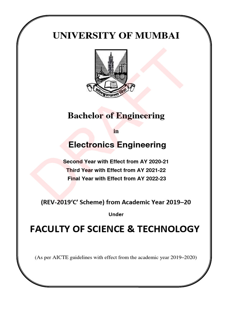 Final - B.E - Electronics - Combine - Sem VII & VIII - Syllabus - DRAFT | PDF | Graphics ...