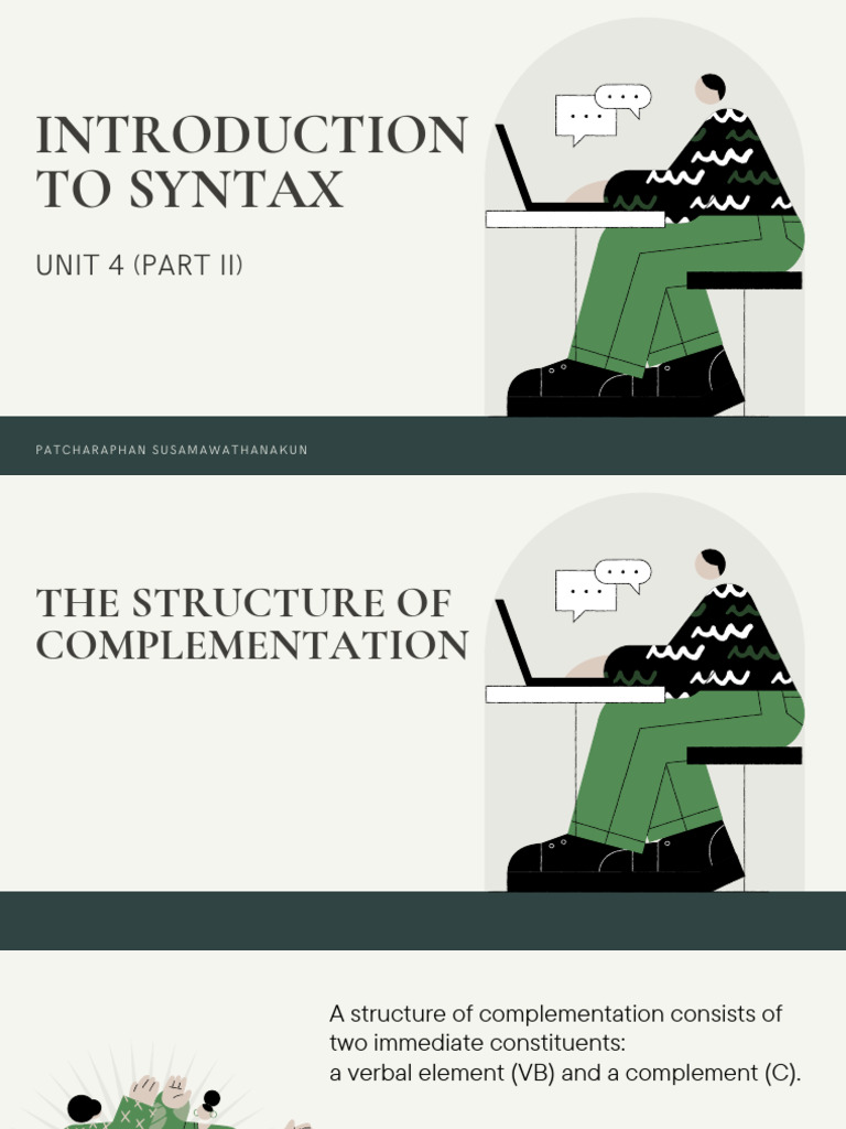 LNG1101_WK11-13_Unit 4 Syntax (Part II) | PDF | Verb | Phrase