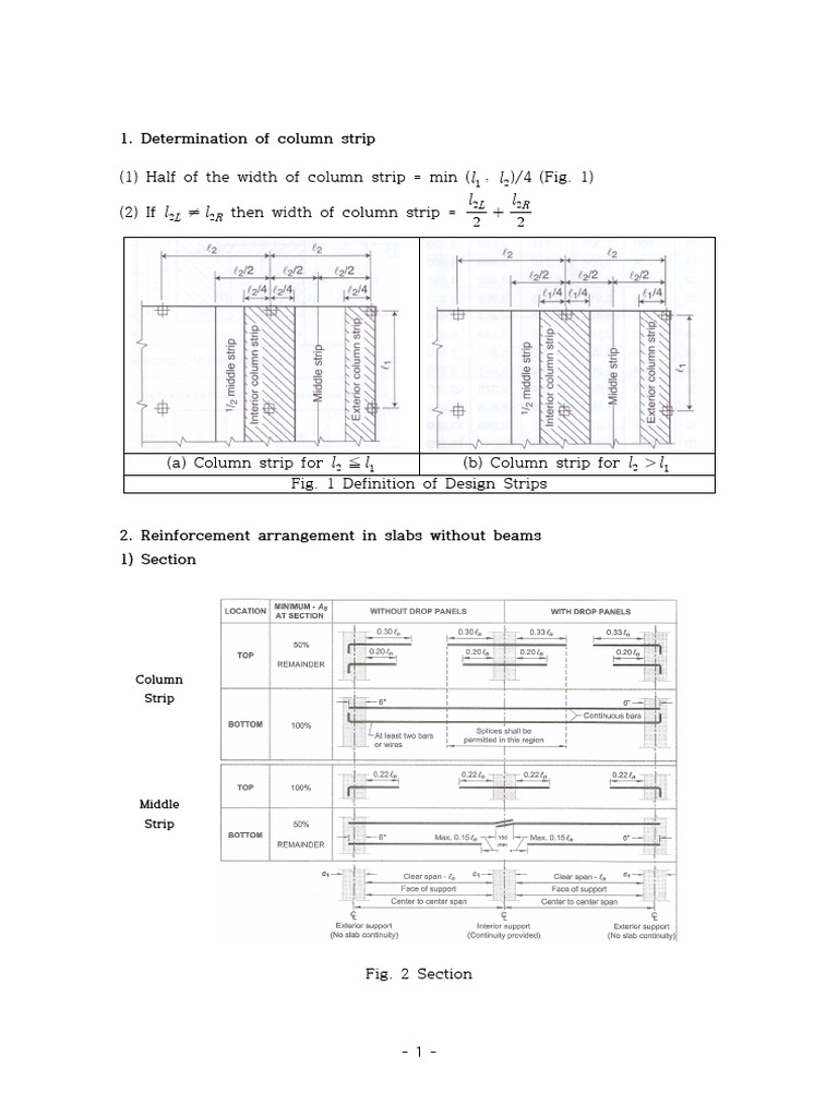 Column Strip & Slab Reinforcement Guide | PDF | Science & Mathematics