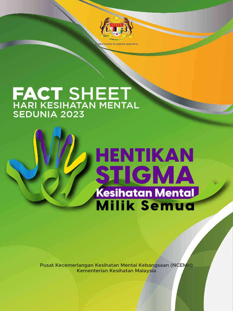 Fact Sheet Kesihatan Mental Milik Semua Hentikan Stigma 2023 | PDF