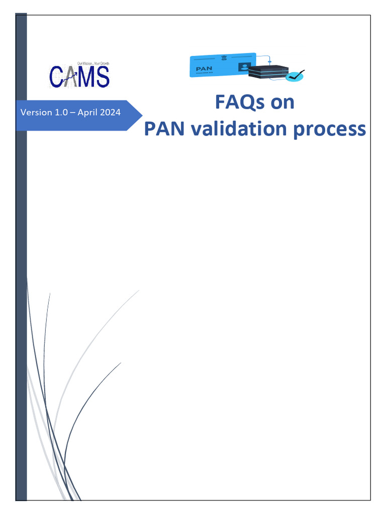 Revised PAN Validation Process FAQs | PDF | Taxes