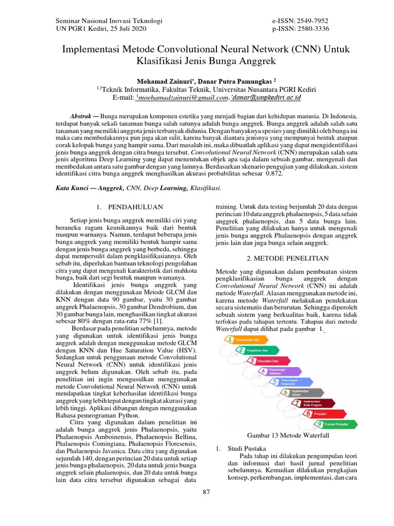 Penelitian Yang Relevan 7 - Metode CNN | PDF | Komputer