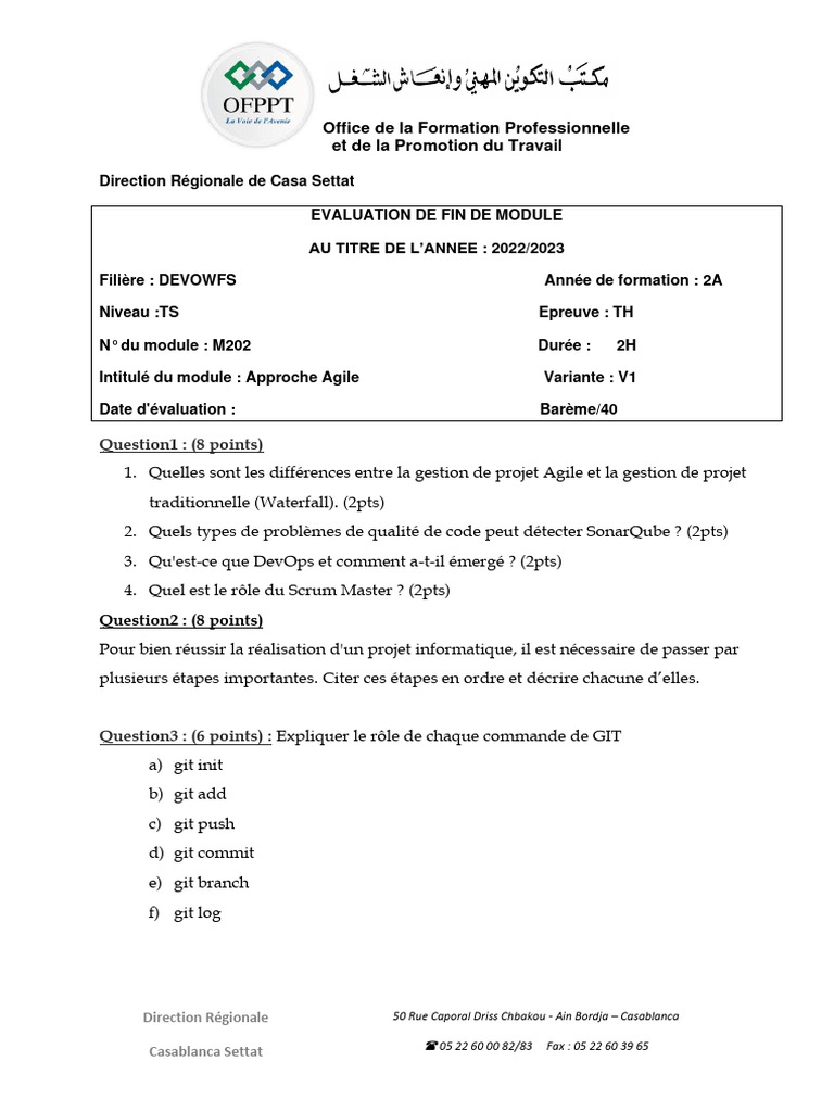 Efm 3 Ofppt TSDD | PDF | Informatique