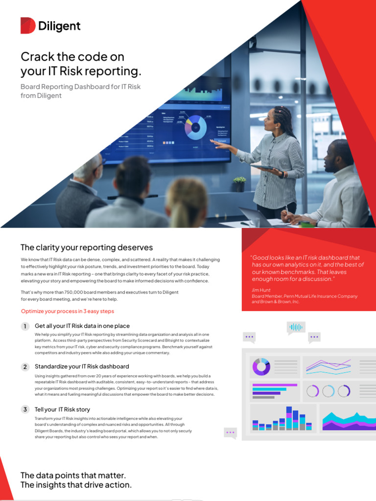 Diligent-IT Risk Board Reporting Dashboard Overview | PDF | Computer ...
