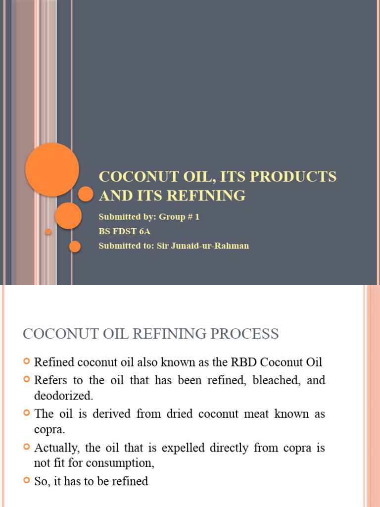 Coconut Oil Refining Process Explained | PDF | Materials | Chemistry