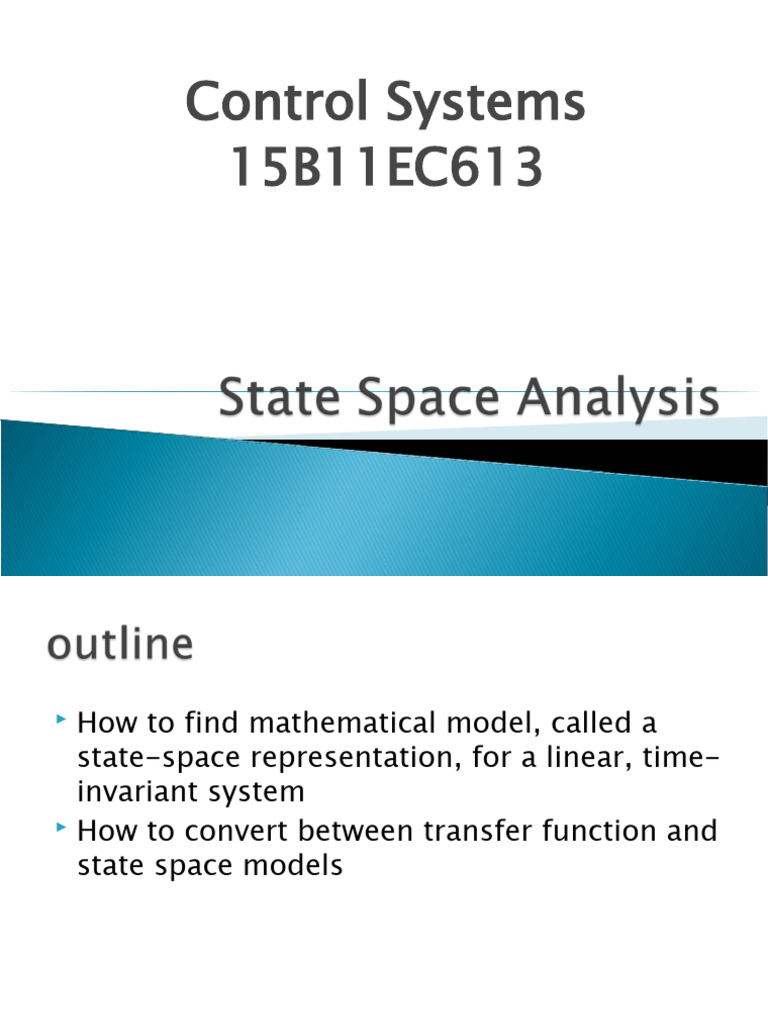 31 - Lecture-31 - State Space Analysis | Download Free PDF | Mathematical Concepts | Mathematics