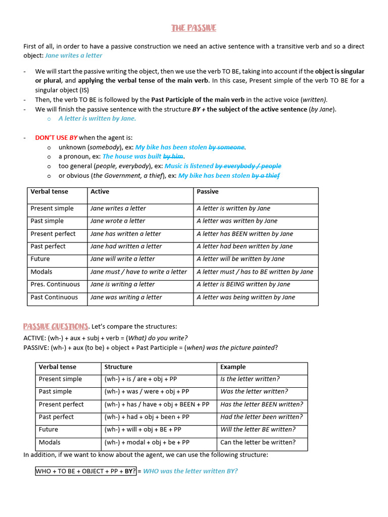 Passive Explanation | Download Free PDF | Verb | Linguistic Typology