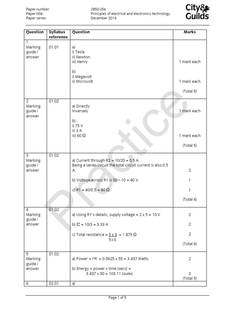 Basic Electronics Principles Exam Guide | PDF | Electromagnetic ...
