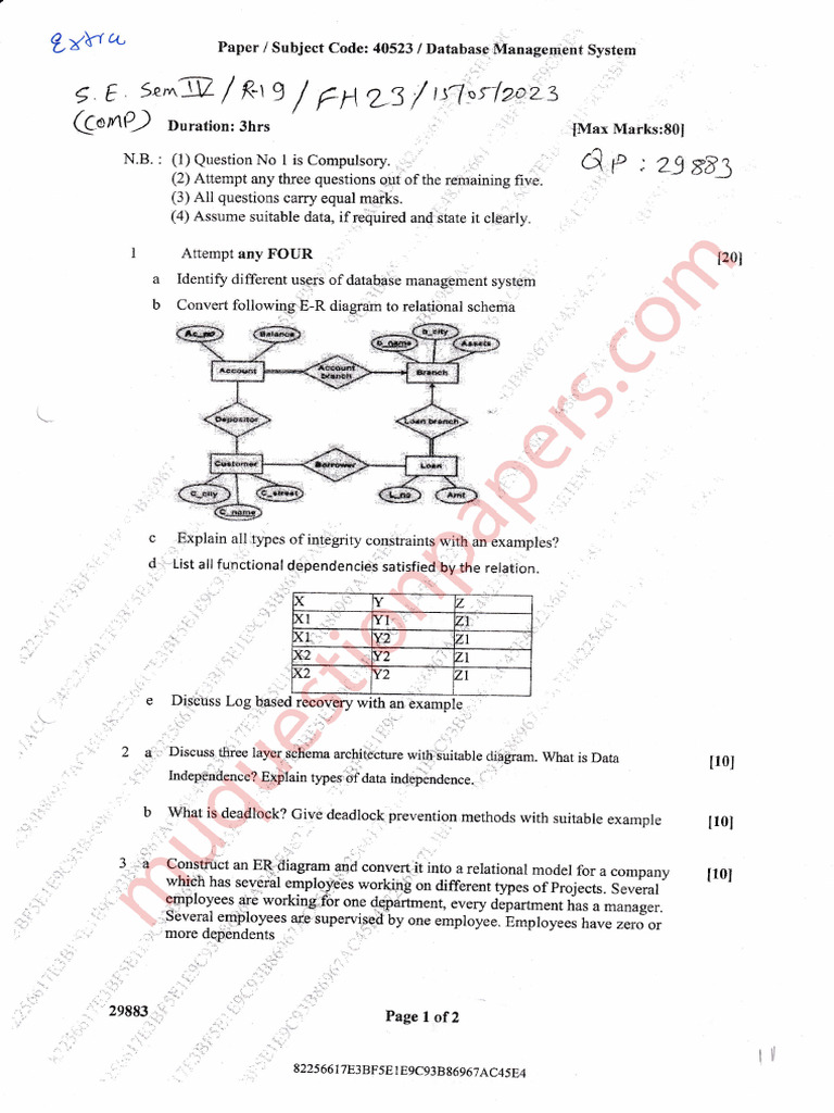 Computer Engineering - Semester 4 - 2023 - May - Database Management ... Computer Engineering - Semester 4 - 2023 - May - Database Management ...