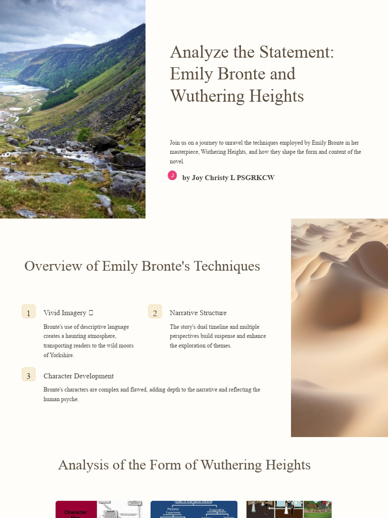 Emily Bronte and Wuthering Heights | PDF | Wuthering Heights | Emily Brontë