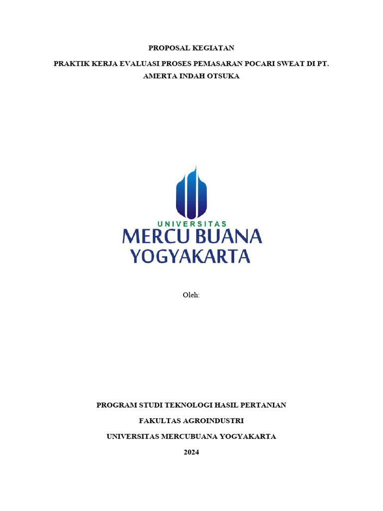 Proposal KL II | PDF | Karier & Perkembangan | Bisnis