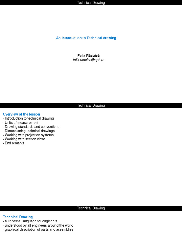 Introduction To Technical Drawing - Lecture Slide Deck | PDF ...