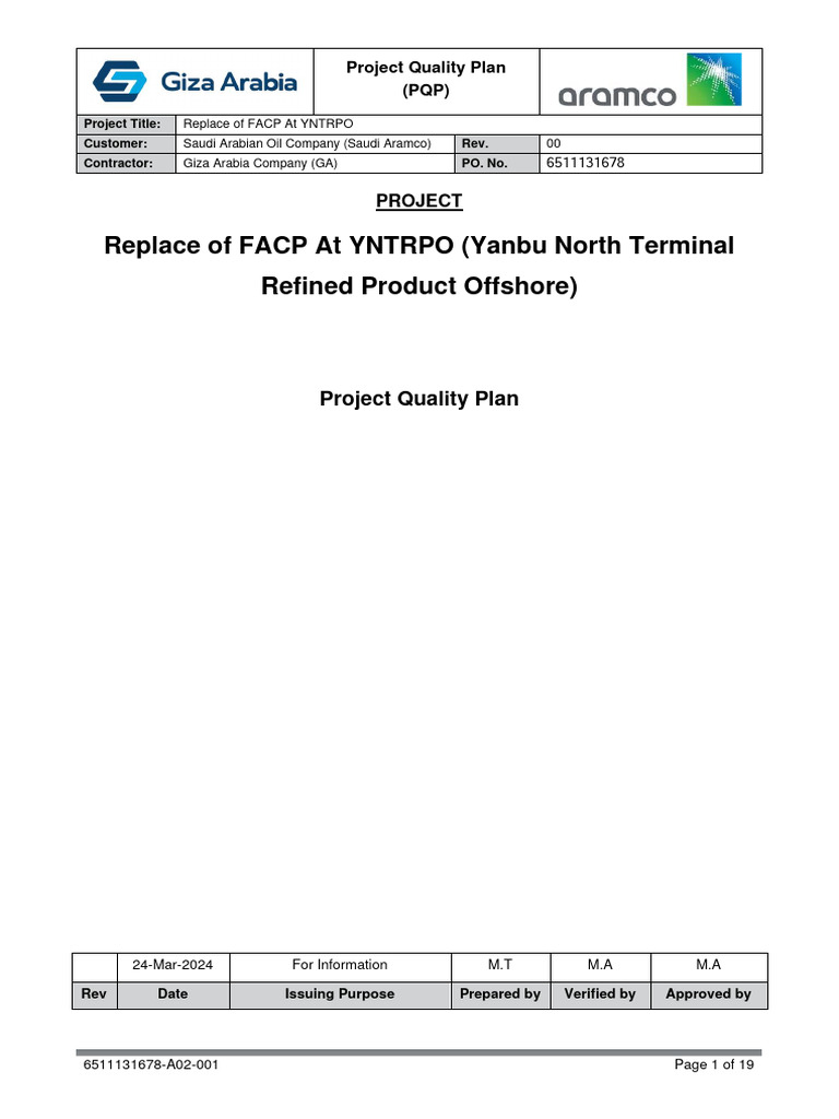 6511131678-A02-001 (PQP) | Download Free PDF | Iso 9000 | Quality ...