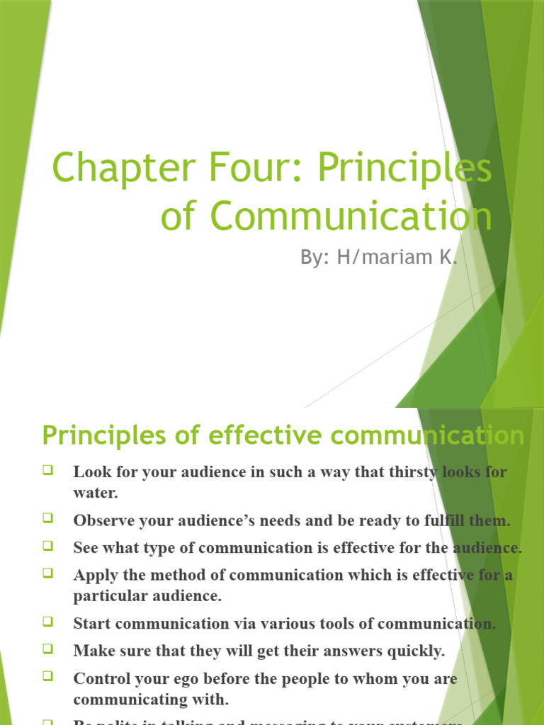 Principles of Effective Communication | PDF | Communication | Mass Media