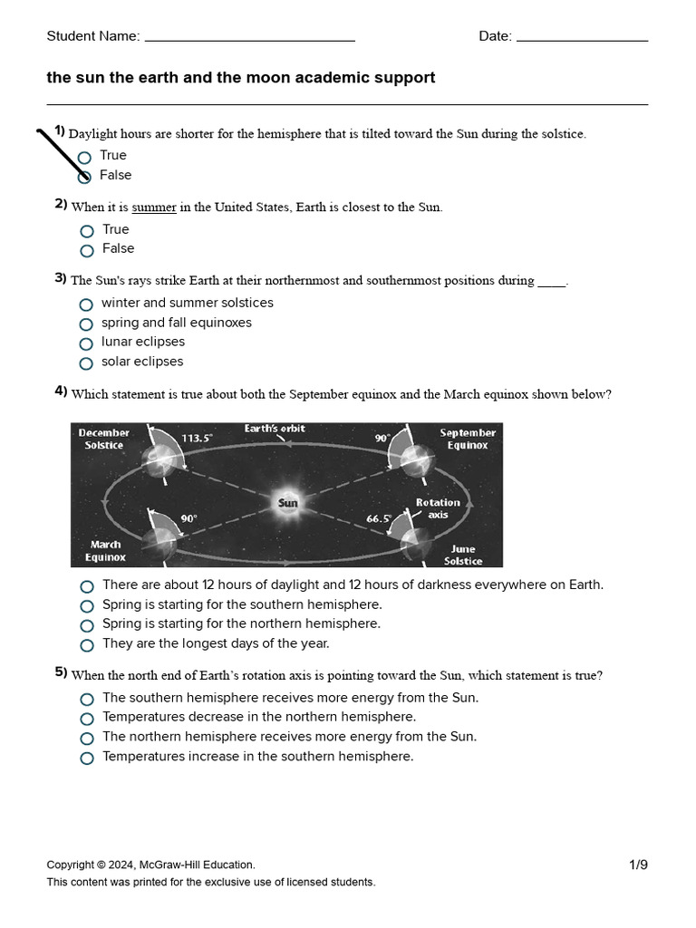 Print Assessment | Download Free PDF | Moon | Solar Eclipse