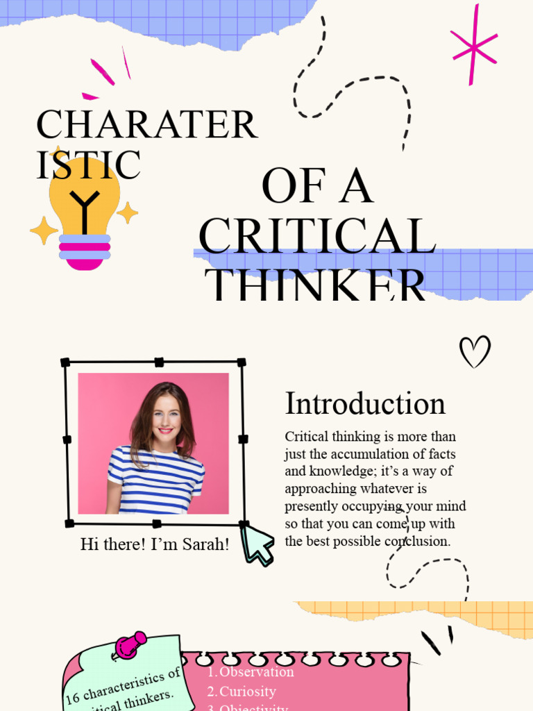 Characteristic of Critical Thinker | PDF | Critical Thinking | Thought