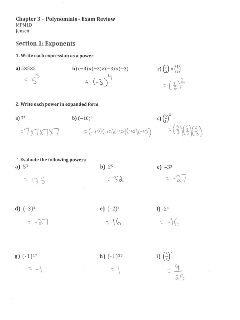 Polynomials Reviewer | PDF