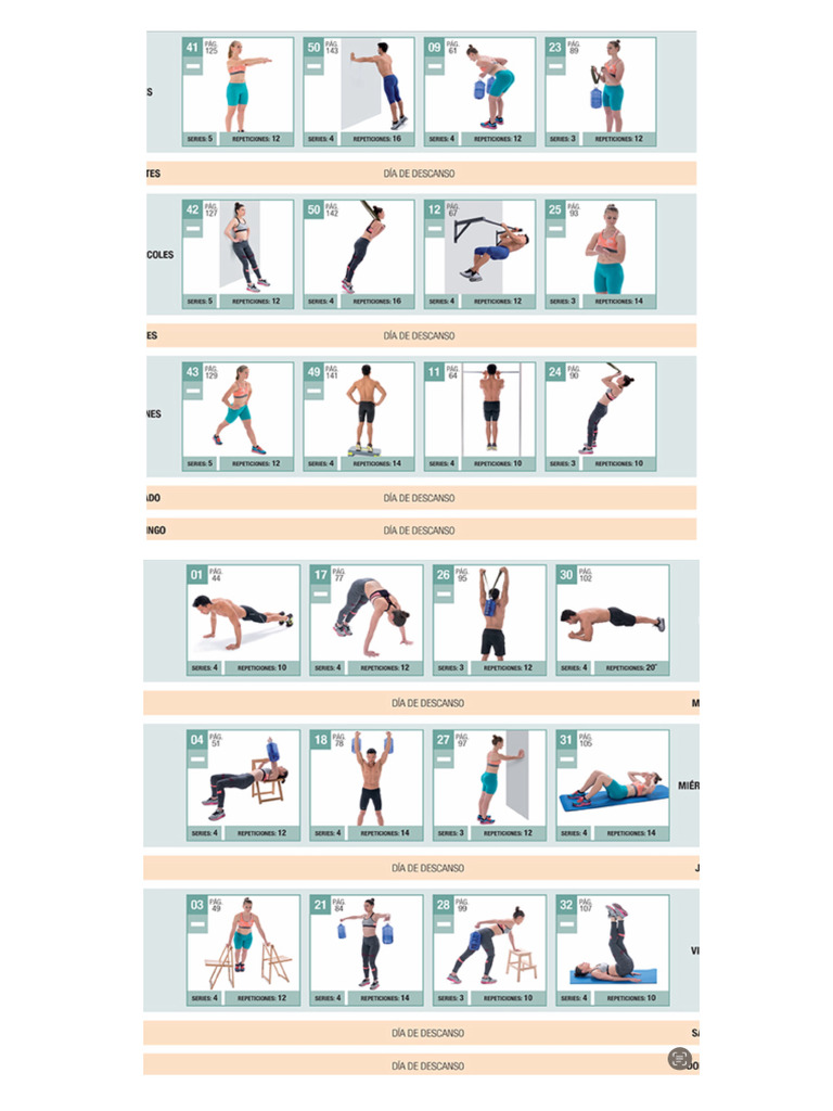 Rutinas ejercicios | PDF