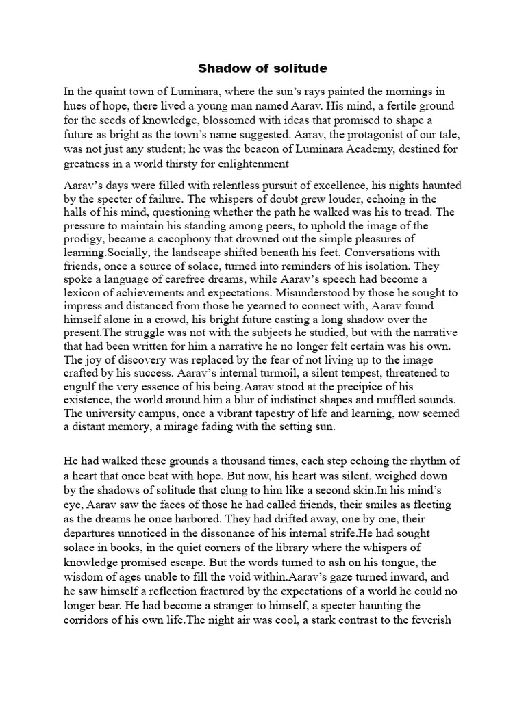 Shadow of Solitude | PDF