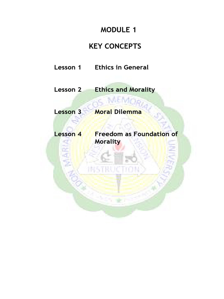 Chapter 1 Lesson 1 | PDF | Morality | Intention
