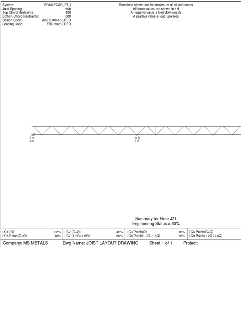 floor drawing1 | PDF | Truss | Bending
