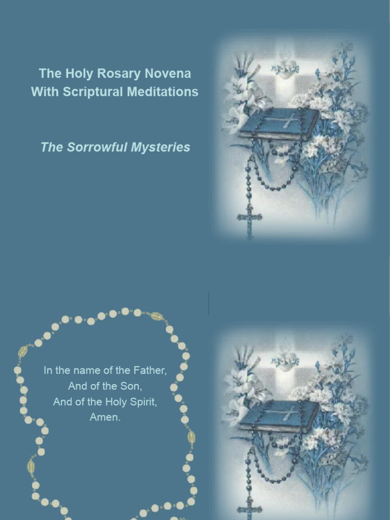 The Sorrowful Mysteries of The Holy Rosary | PDF | Lord's Prayer | Mary ...