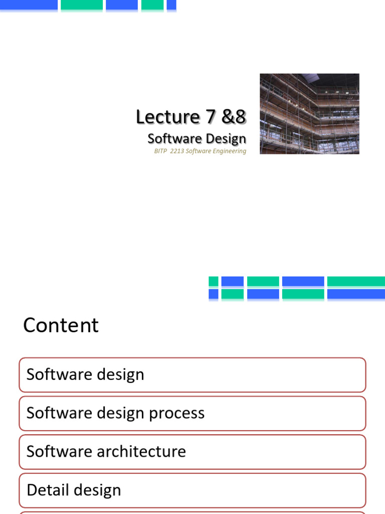 Lecture 7 & 8 - Software Design | Download Free PDF | Algorithms | System