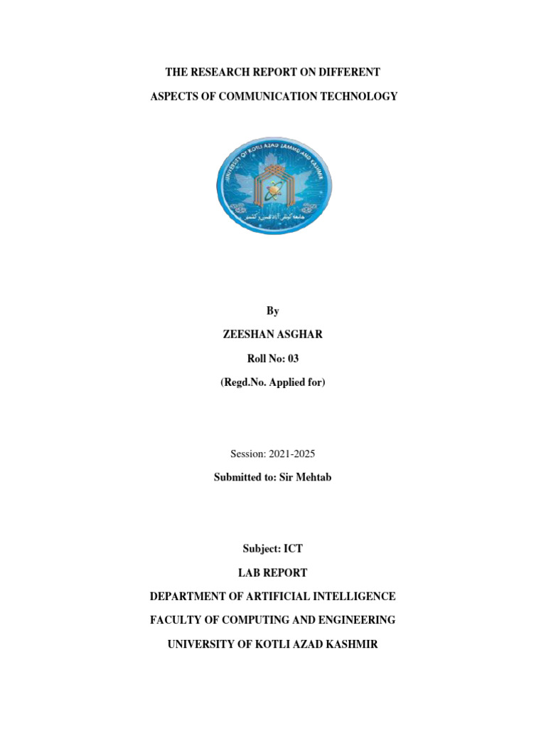 Communication Technology Research Report | PDF | Computer Data Storage ...