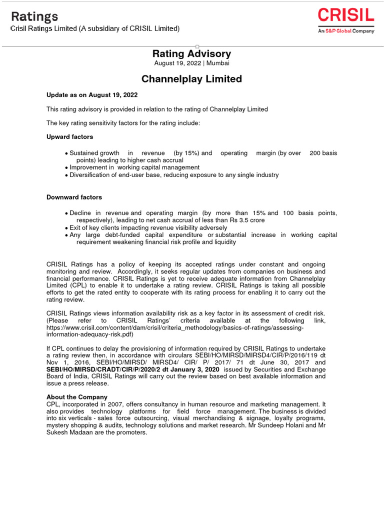 Channelplay Limited-RA-19-08-2022 | PDF | Damages | Securities (Finance)