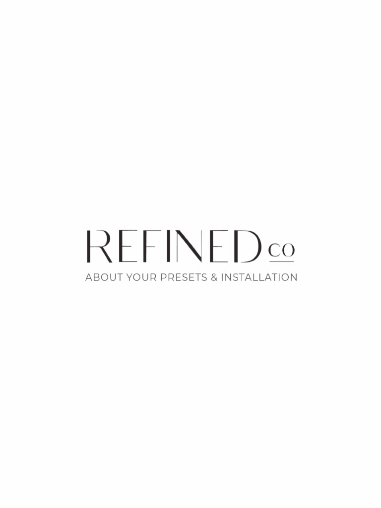 REFINED I Install | PDF