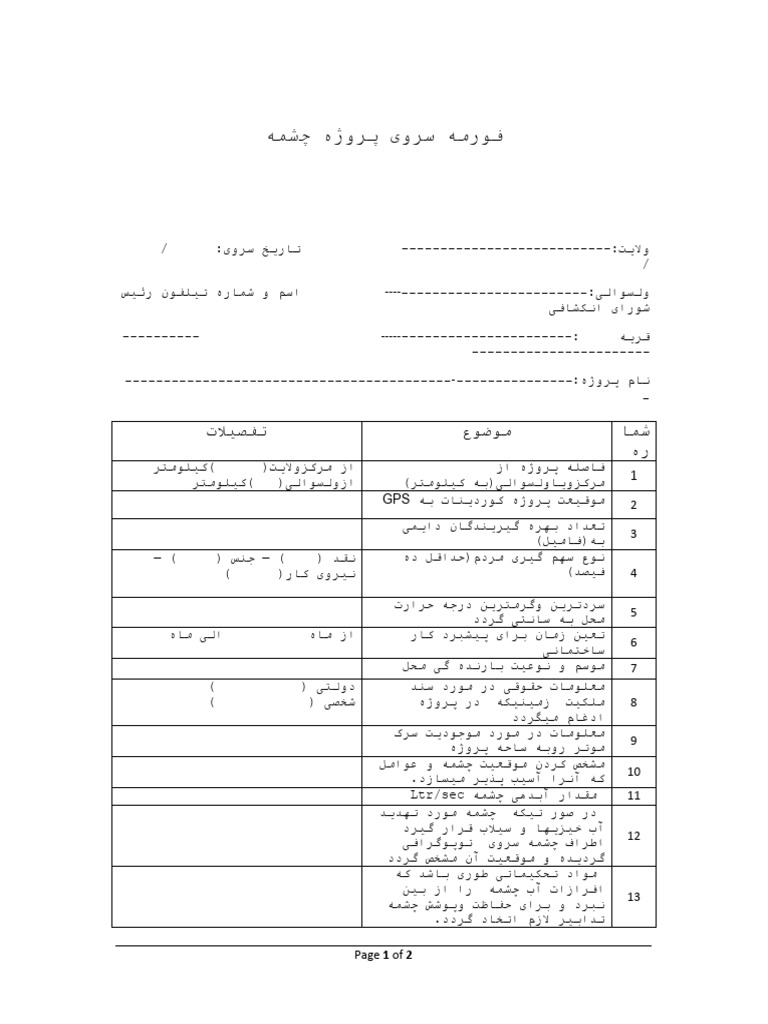 5.7. Spring Survey Form | PDF
