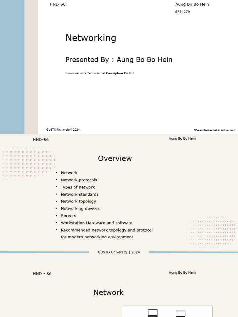 Networking Presentation Overview | PDF | Computer Network | Network ...