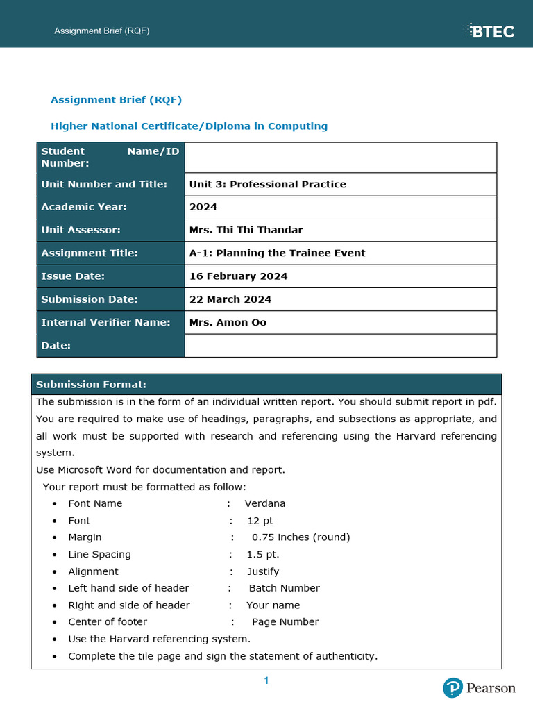 HND 56 (Assignment PP) | PDF | Critical Thinking | Professional Development