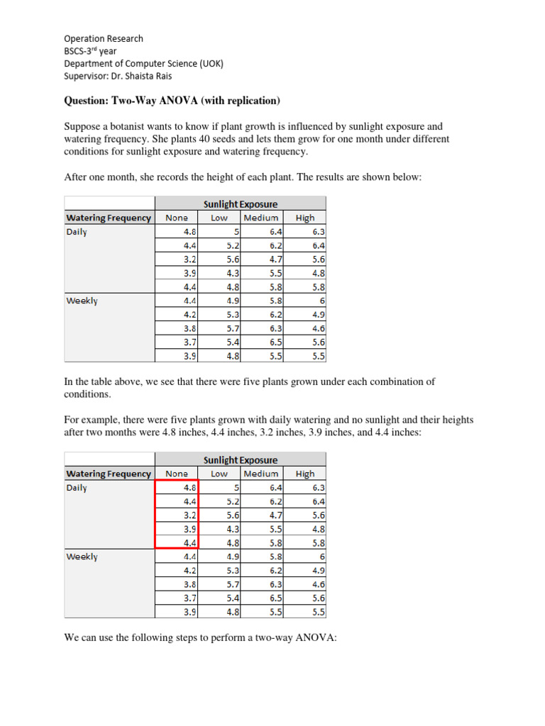 2.5 Solved 2 Way Anova With Replication | PDF | Analysis Of Variance ...