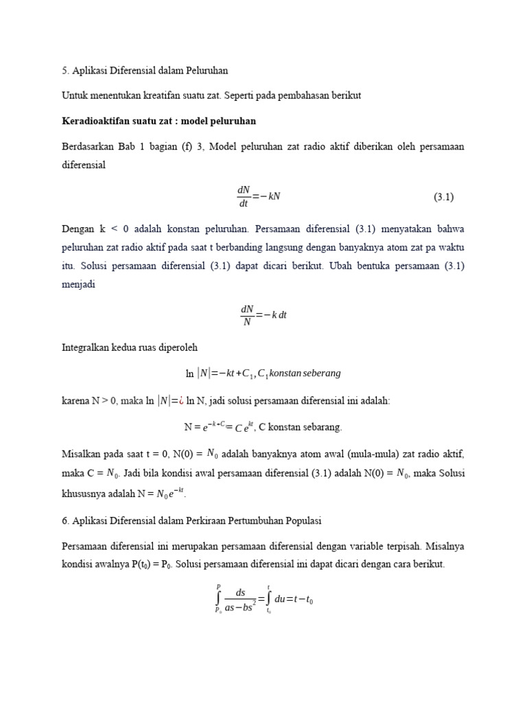 Persamaan Diferensial | PDF