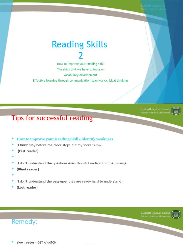 Reading Skill U.1 Week 1 | PDF | Reading Comprehension | Speed Reading