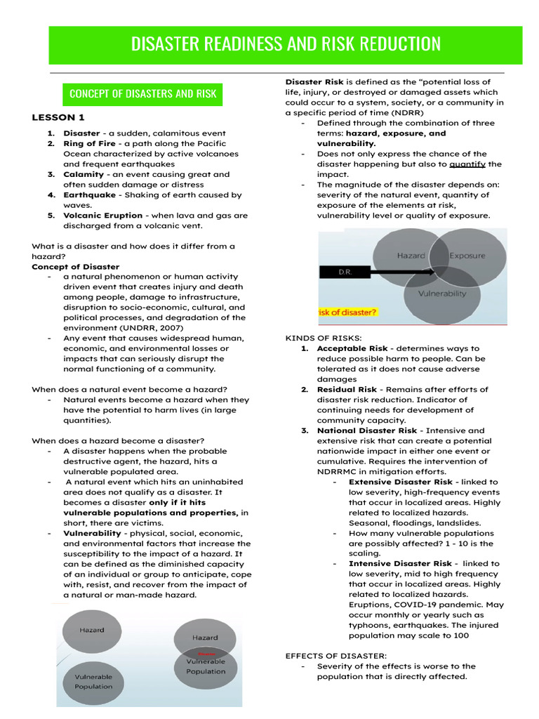 Disaster Readiness Reviewer Complete | PDF | Natural Disasters | Hazards