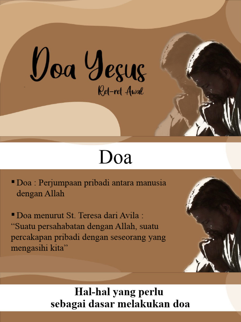Doa Yesus: Keterhubungan dengan Allah | PDF