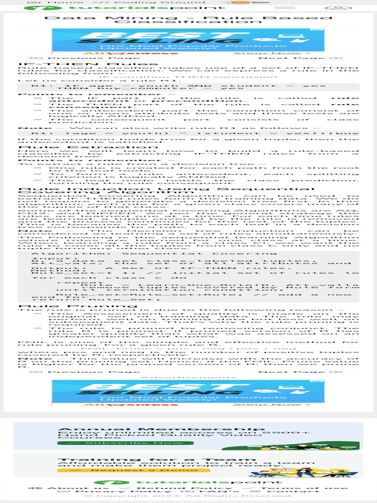 Data Mining - Rule Based Classification | PDF | Algorithms | Applied ... Data Mining - Rule Based Classification | PDF | Algorithms | Applied ...