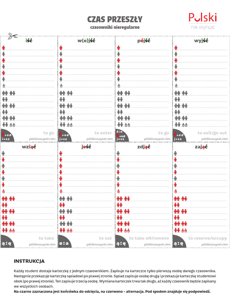 Czas Przeszly Czasowniki Nieregularne | PDF