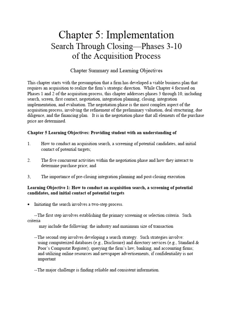 Chapter 5-Implementation - Search Through Closing | PDF | Mergers And Acquisitions | Stocks