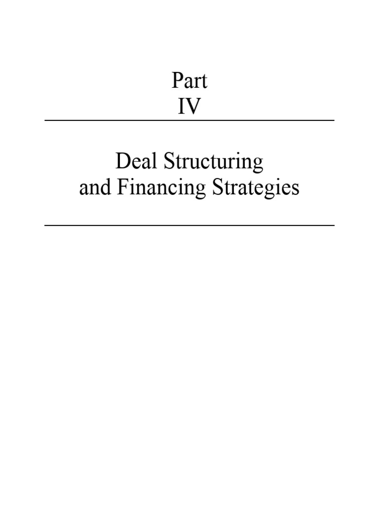 Deal Structuring: Payment & Legal | PDF | Mergers And Acquisitions | Stocks