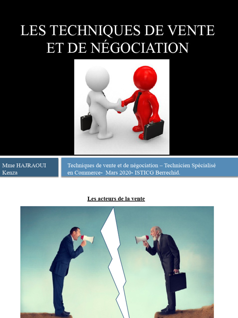 Présentation Techniques de Vente | PDF | Sodles | Argumentation