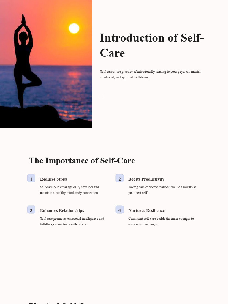 Self Care | PDF | Mental Health | Psychological Resilience