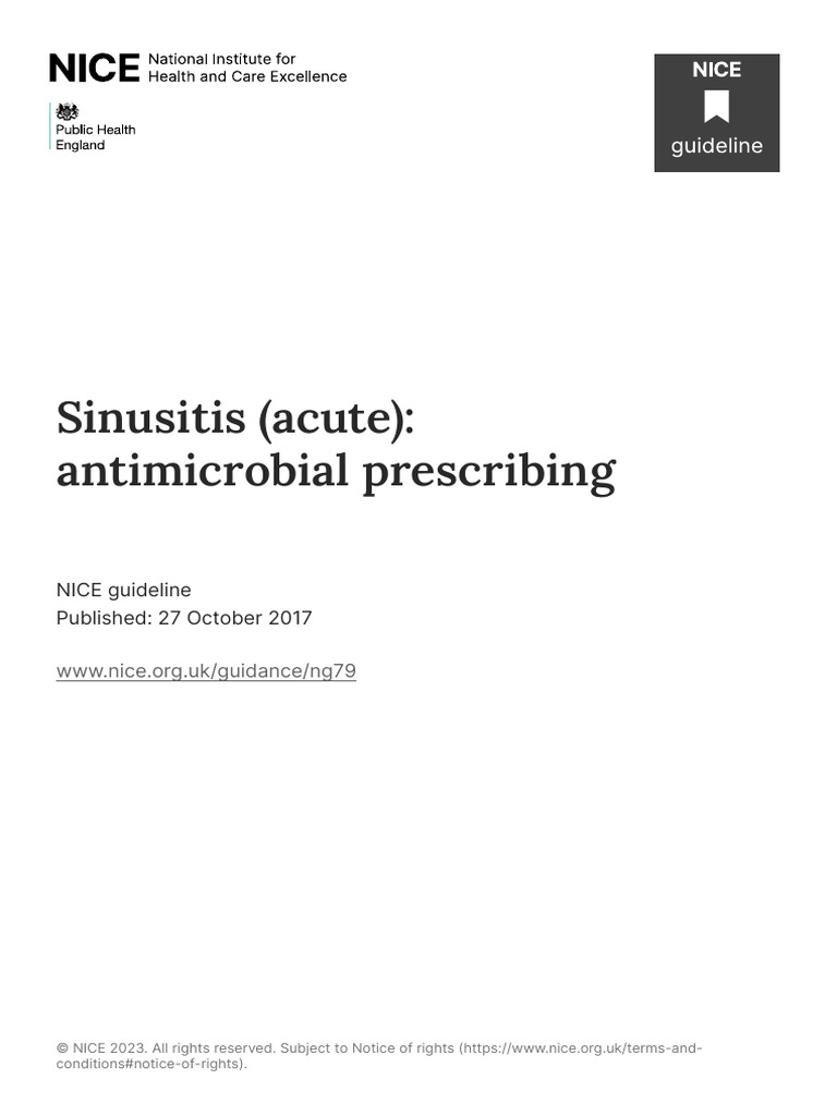 Sinusitis Acute Antimicrobial Prescribing PDF 1837642625989 | PDF ...