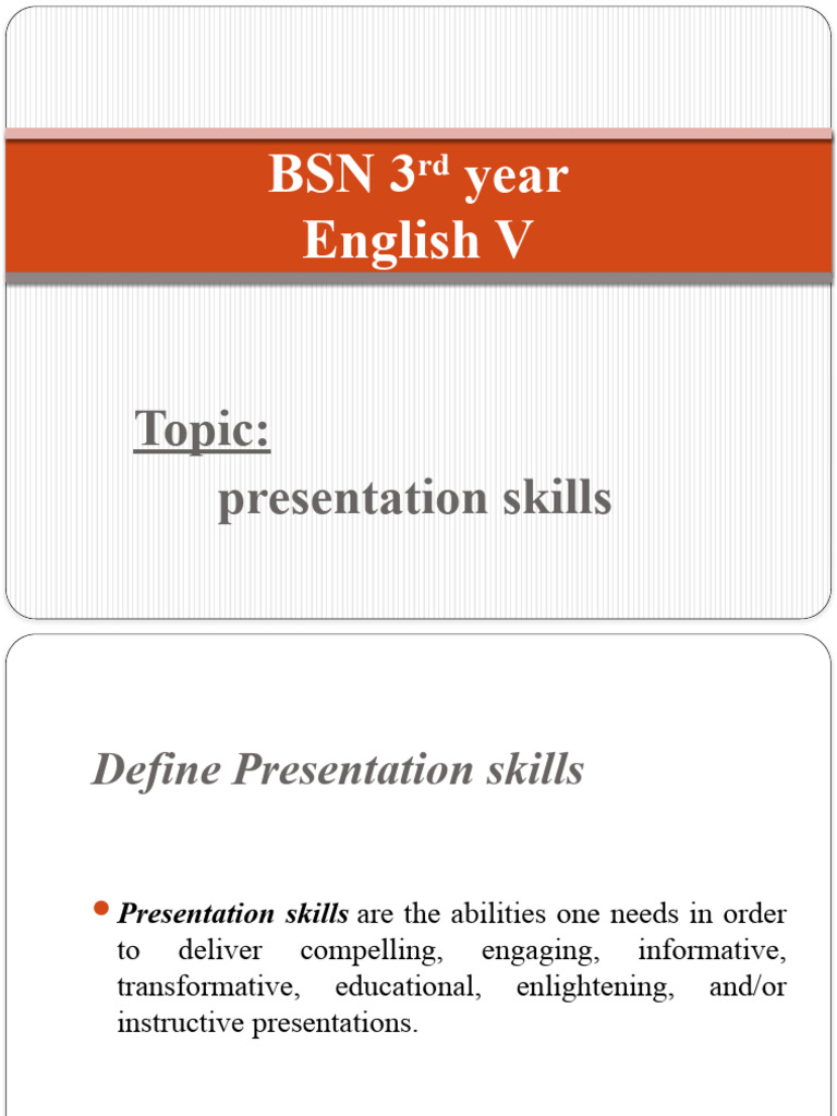 6 Presentation Skills 2 | PDF | Public Speaking | Human Communication